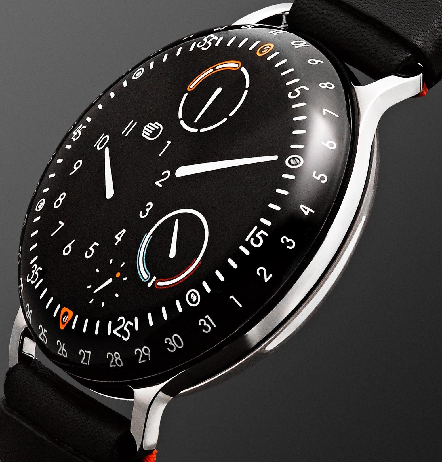 Ressence - Type 3 Mechanical 44mm Titanium and Leather Watch, Ref. No ...
