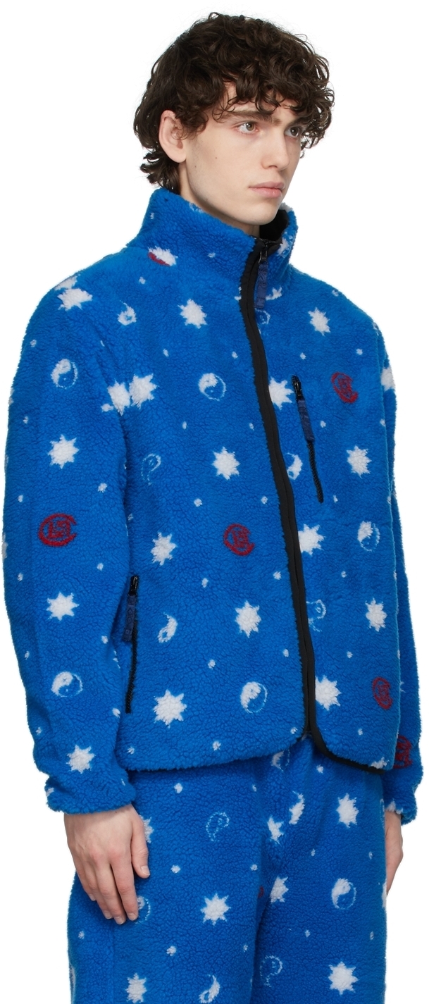 Clot Blue Sherpa Fleece Puffer Jacket CLOT