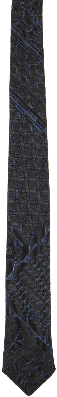 Engineered Garments Black & Navy Jacquard Tie Engineered Garments