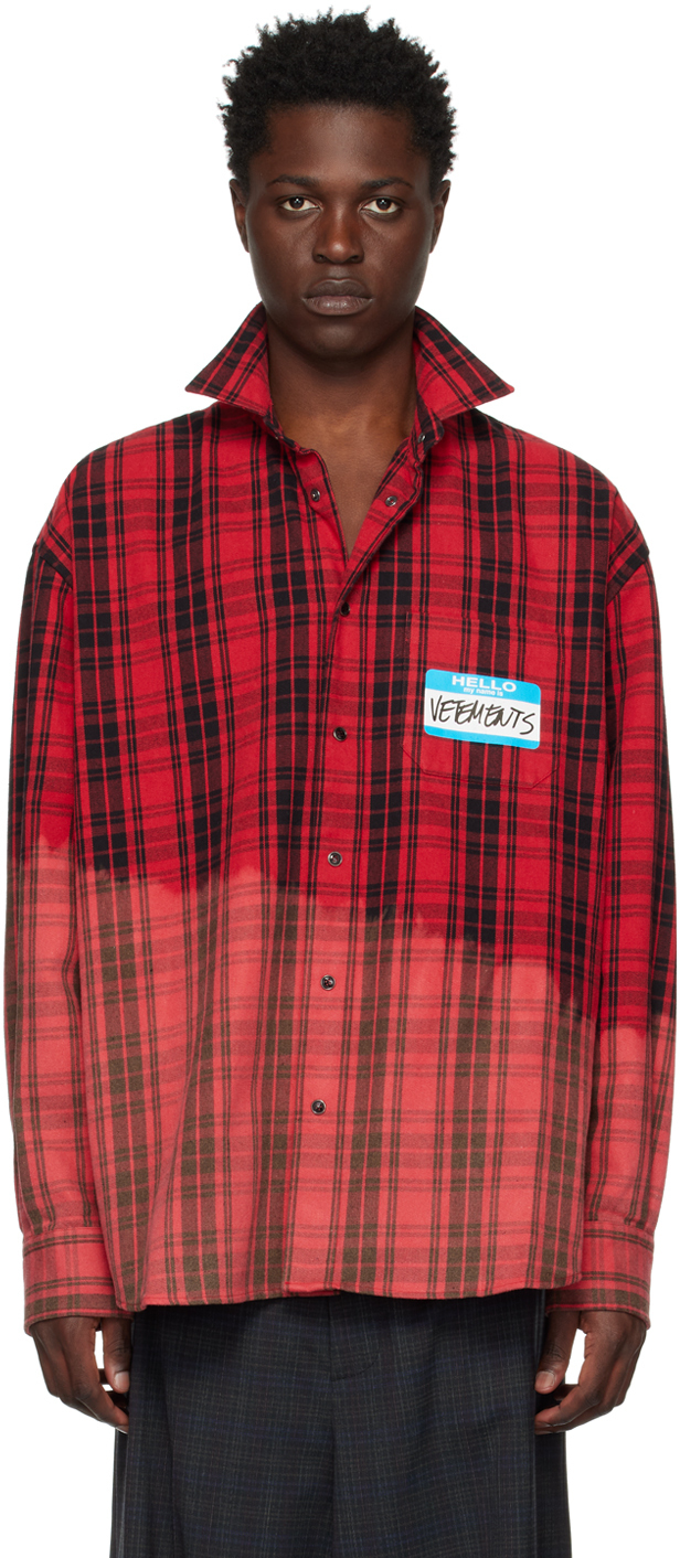 VETEMENTS Red Check Shirt Vetements