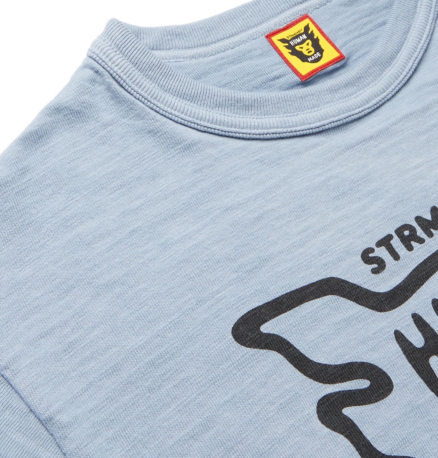 Human Made - Logo-Print Cotton-Jersey T-Shirt - Blue Human Made