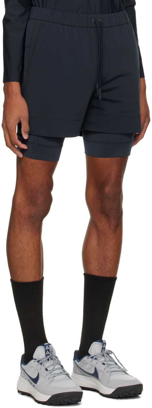 JACQUES Navy Tennis Compression Shorts Jacques Marie Mage