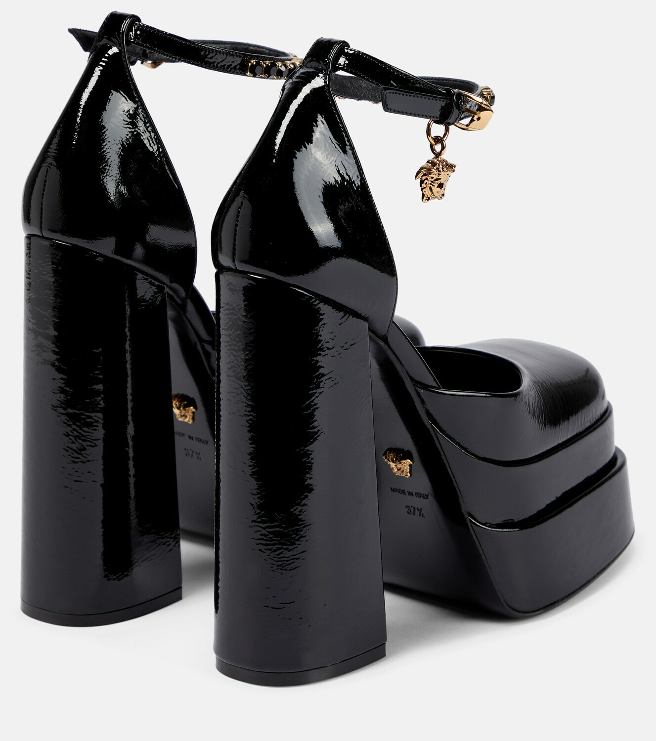 Versace - Medusa Aevitas platform leather pumps Versace