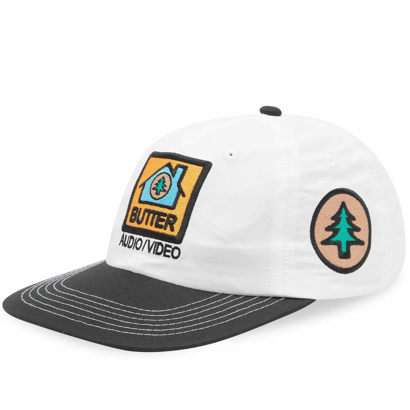 Butter Goods Men's Applainces 6 Panel Cap in Black/White Butter Goods