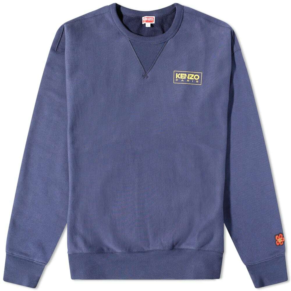 Kenzo Men's Oversized Back Logo Crew Sweat in Midnight Blue Kenzo