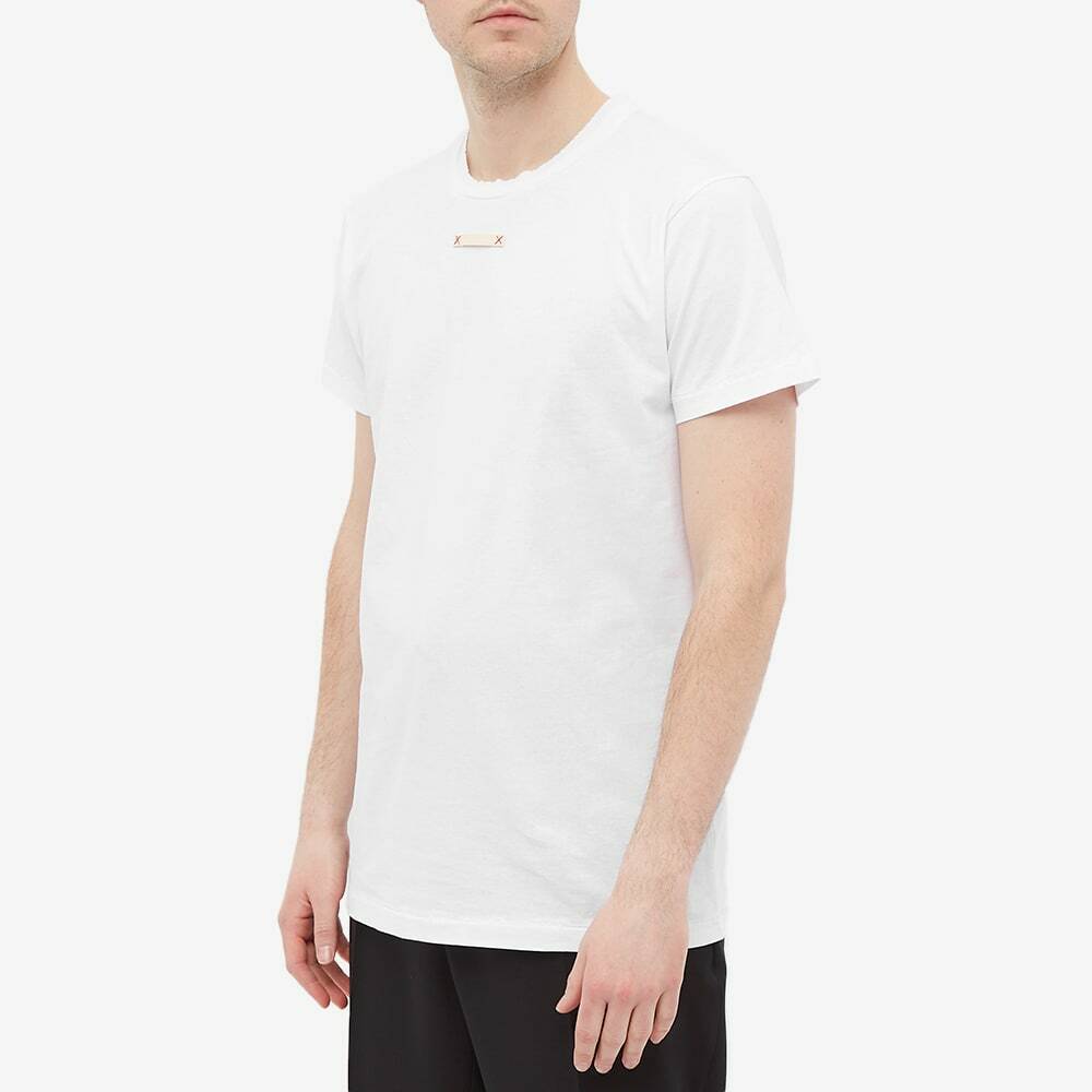 Maison Margiela Men's Name Tag T-Shirt in White Maison Margiela