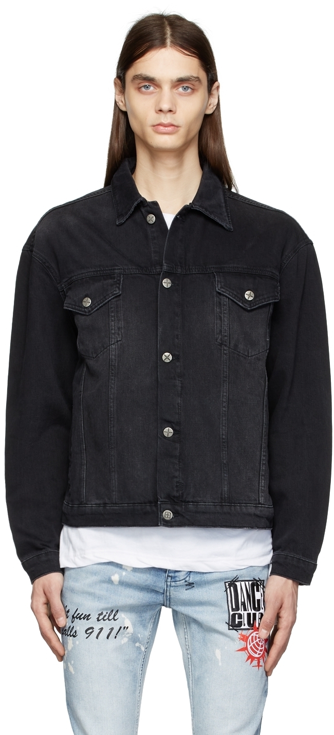 Ksubi Black Oh G Rose Royalty Ether Denim Jacket Ksubi
