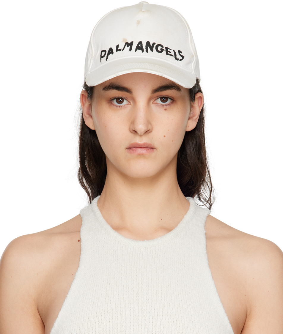 Palm Angels Beige Baseball Cap Palm Angels