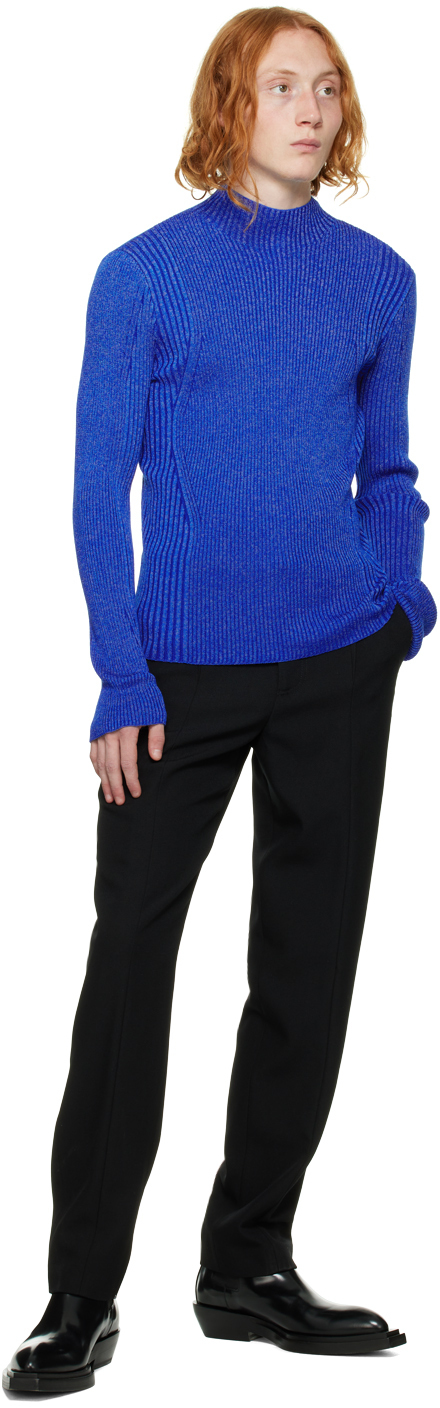 Dion Lee Blue Reflective Sweater Dion Lee