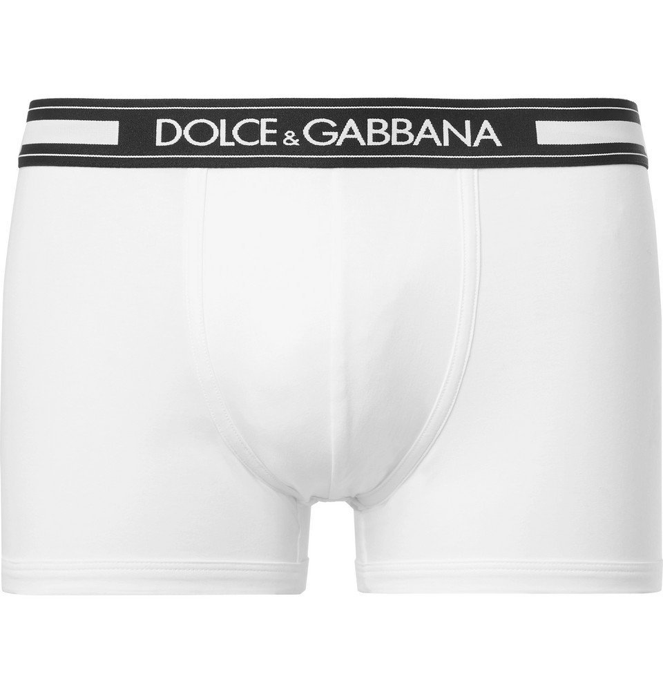 Dolce & Gabbana - Stretch-Cotton Boxer Briefs - White Dolce & Gabbana