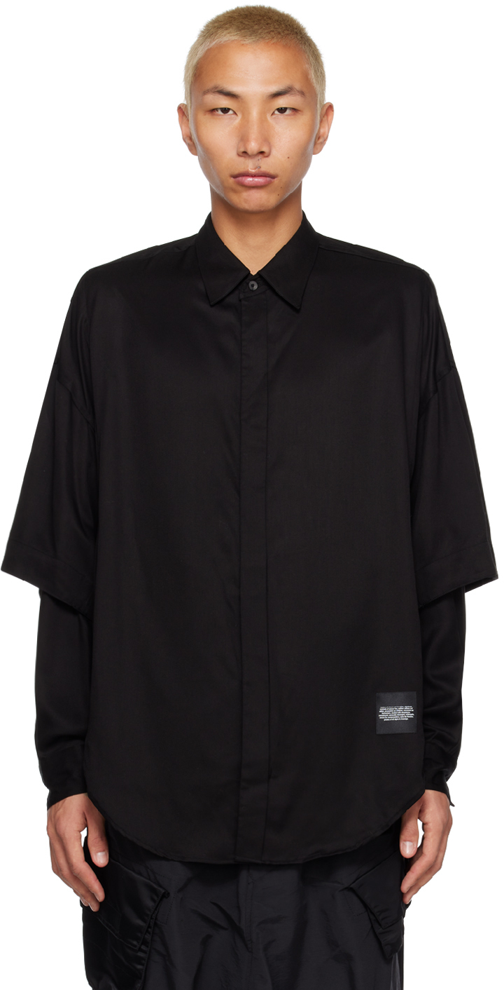 Julius Black Layered Shirt Julius