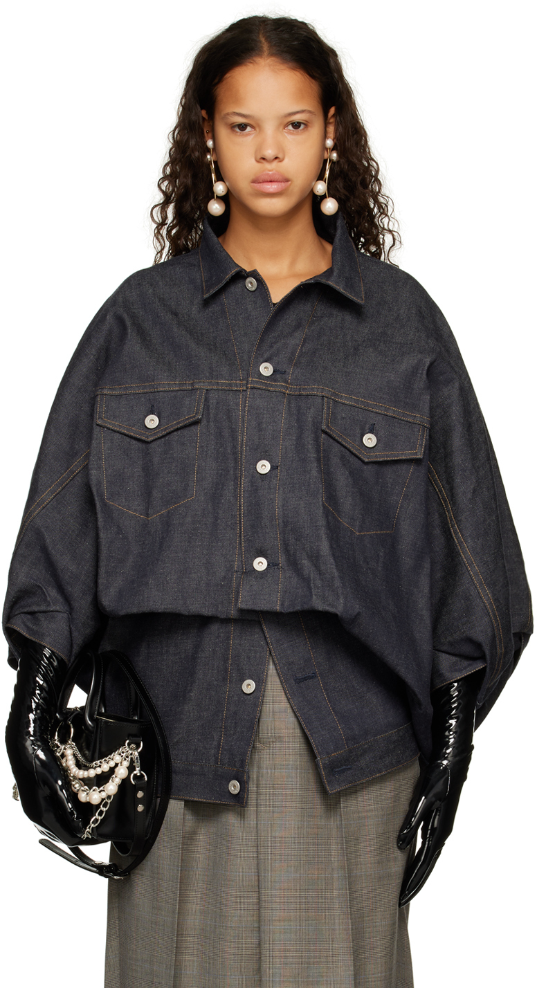 Junya Watanabe Navy Oversized Denim Jacket Junya Watanabe