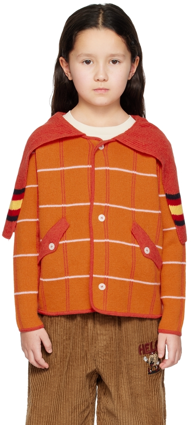 Ligne Noire Kids Orange Check Jacket
