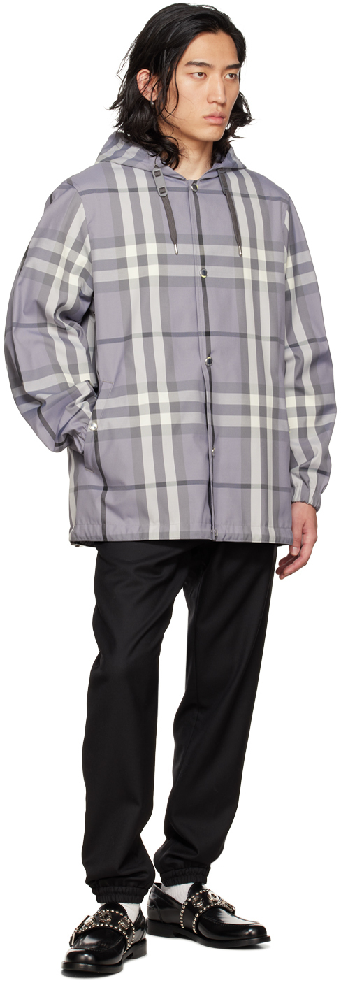Burberry Gray Reversible Vintage Check Jacket Burberry