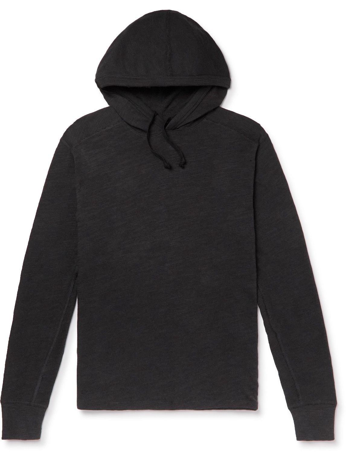 Rag & Bone - Flame Slub Cotton-Jersey Hoodie - Black Rag and Bone