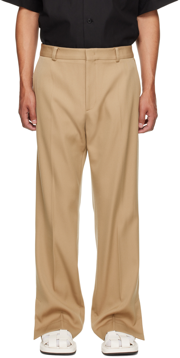Recto Beige Flare Trousers Recto