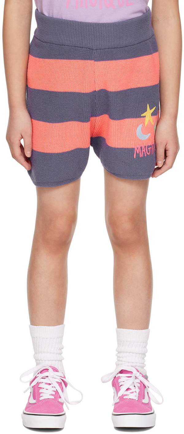 Jellymallow SSENSE Exclusive Kids Navy & Pink 'Magique' Shorts Jellymallow