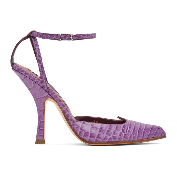 Y/Project Purple Croc Heart Lobster Heels Y/Project