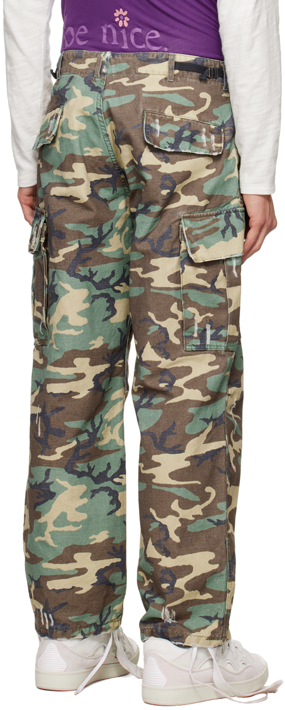 ERL Green Camouflage Cargo Pants ERL