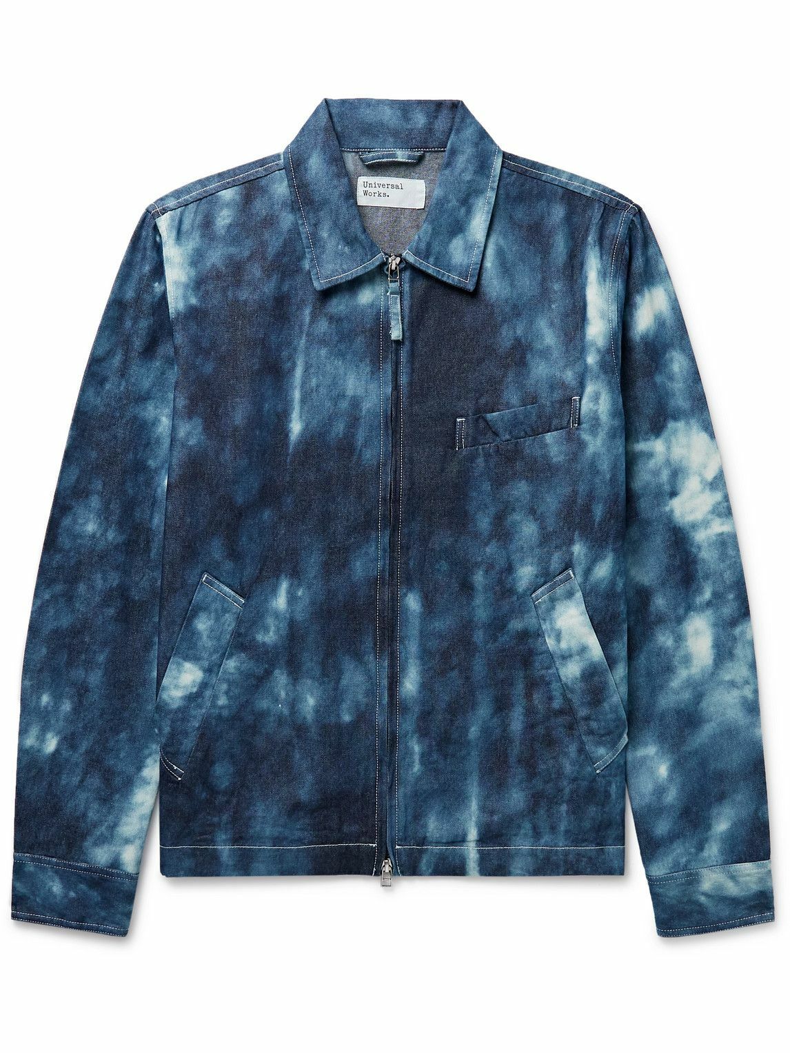 Universal Works - Windcheater II Tie-Dyed Denim Jacket - Blue Universal ...