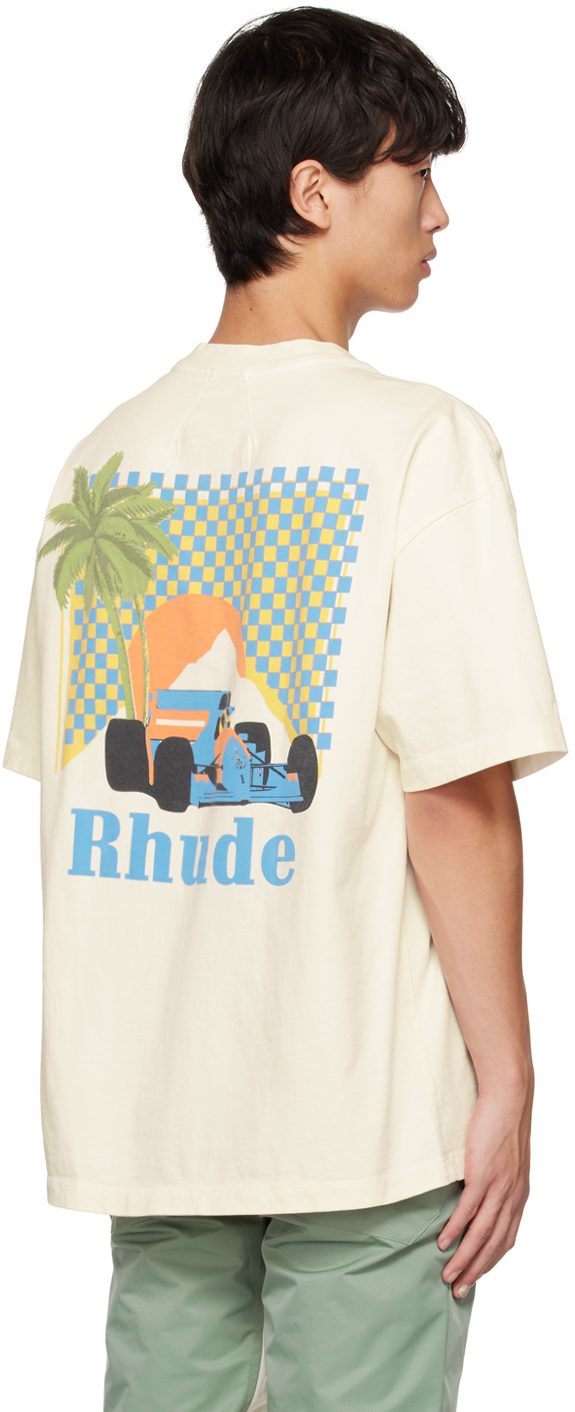 Rhude White Moonlight Tropics T-Shirt Rhude