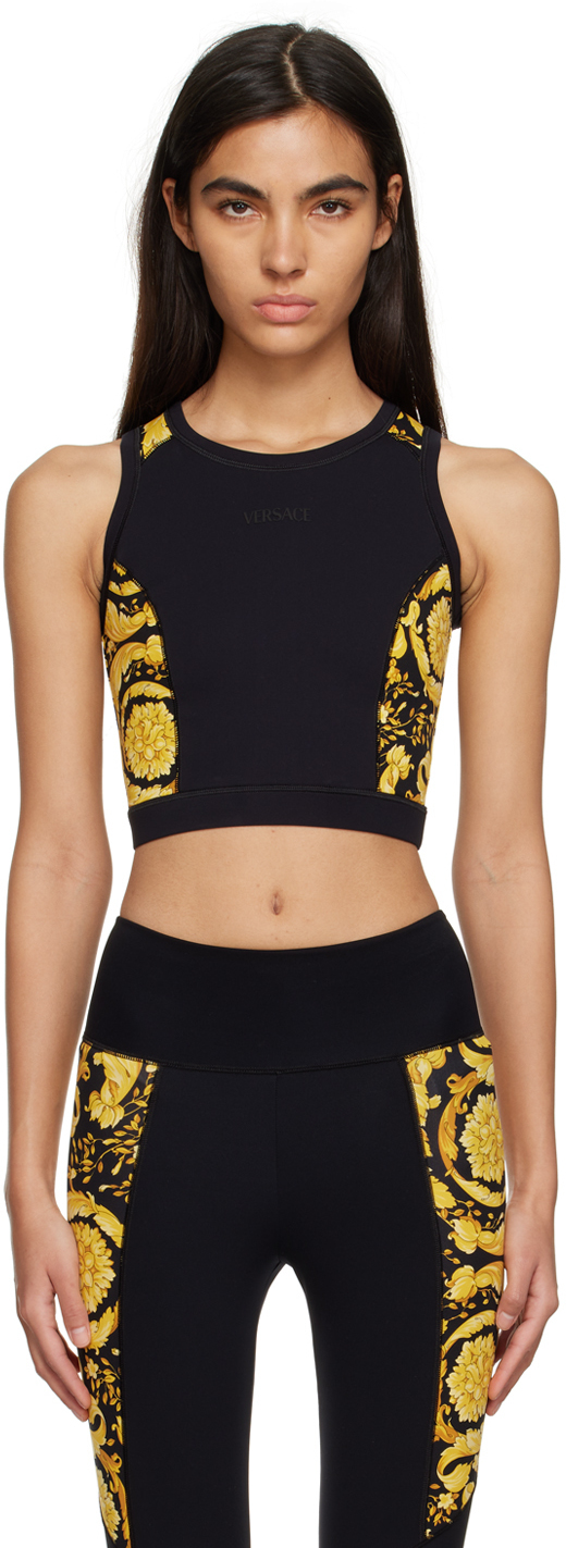 Versace Underwear Black & Gold Barocco Leggings Versace Underwear