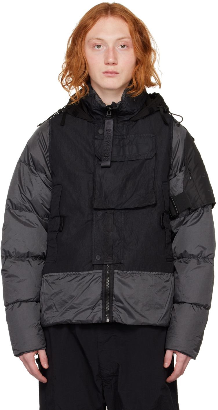 NEMEN® Black Army Multifabrics Down Jacket Nemen