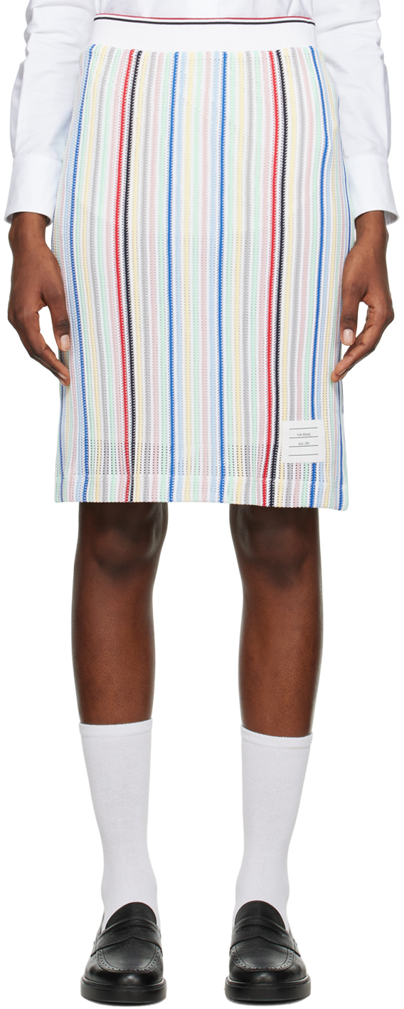 Thom Browne Multicolor Striped Midi Skirt Thom Browne