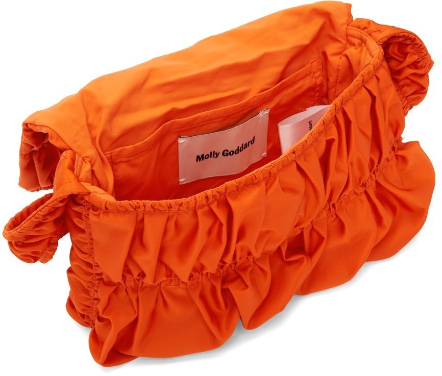Molly Goddard Orange Bumpy Baguette Shoulder Bag Molly Goddard
