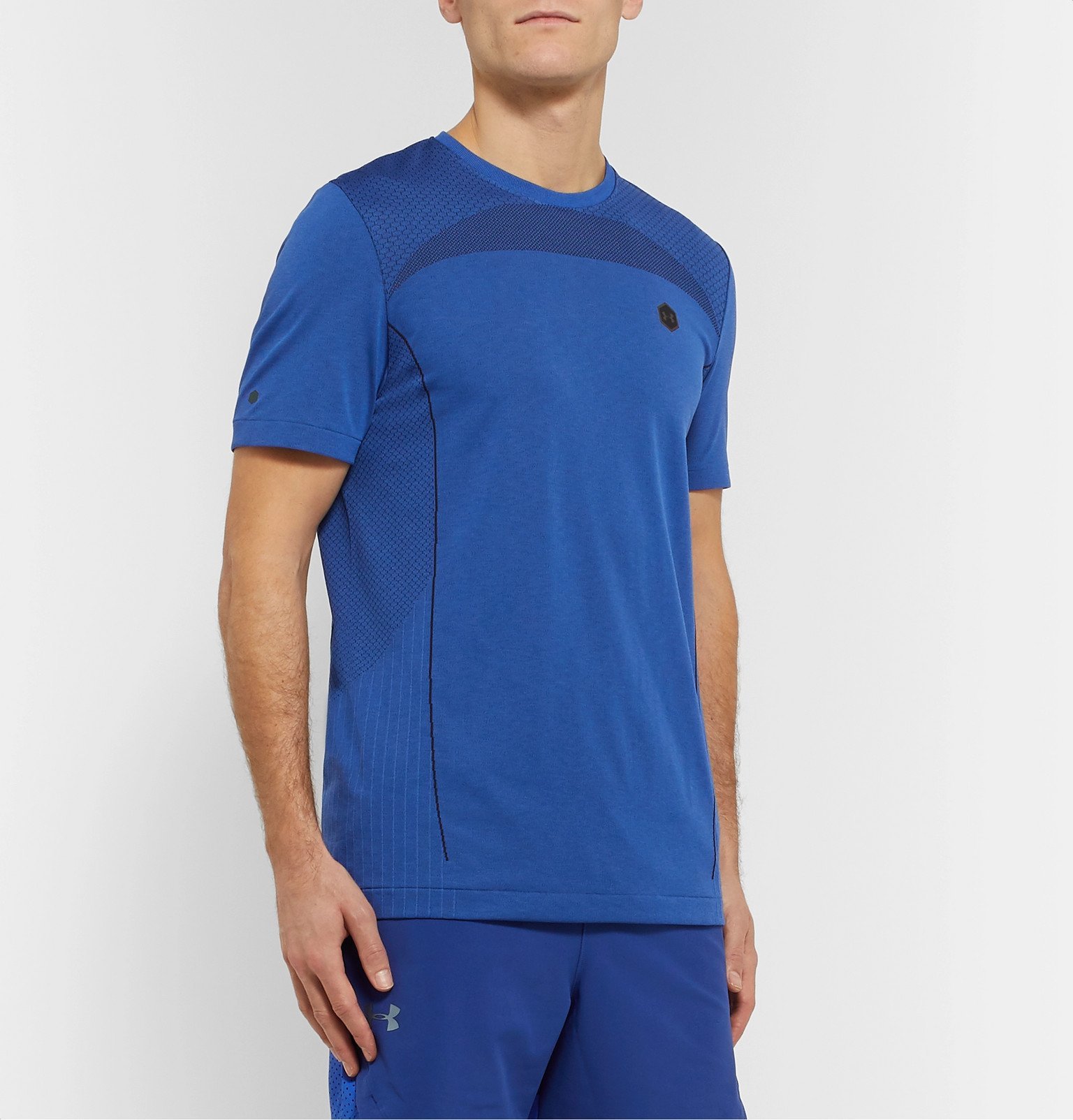Under Armour - UA Rush Mesh-Panelled Celliant Stretch-Jersey T-Shirt ...