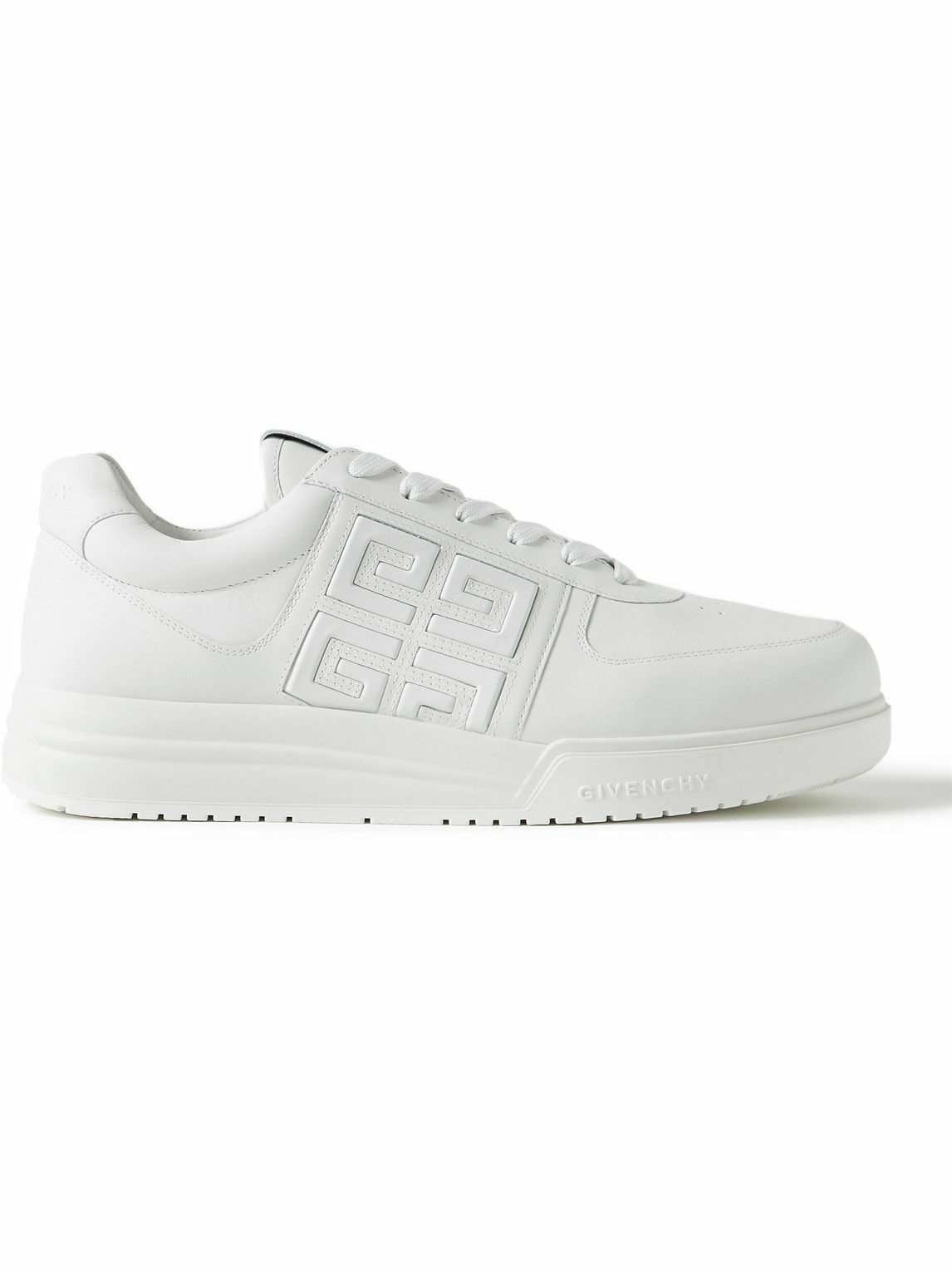 Givenchy - G4 Logo-Embossed Leather Sneakers - White Givenchy