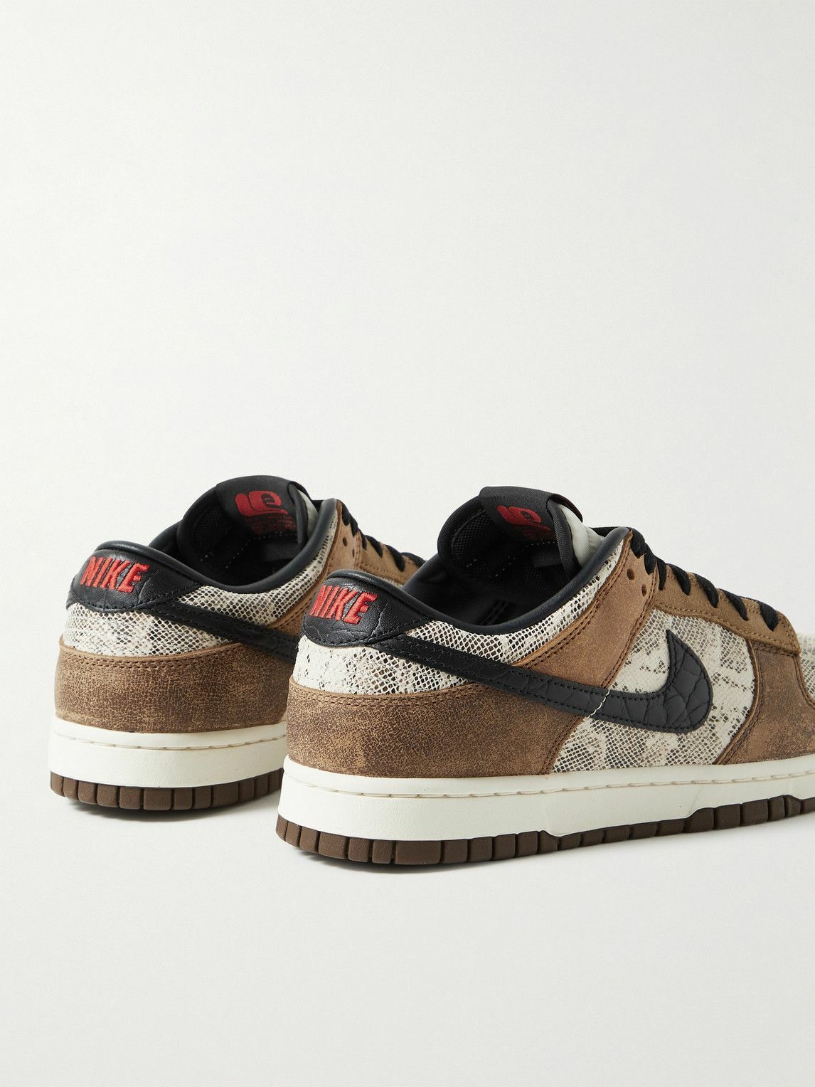 Nike - Dunk Low Retro Distressed Suede, Mesh and Textured-Leather ...