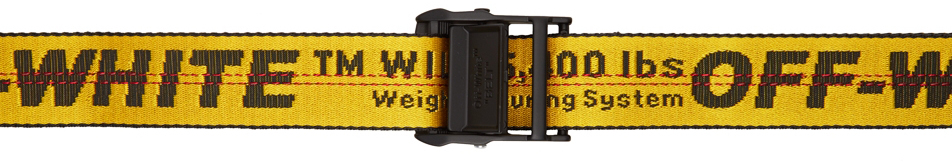 Off-White Yellow Classic Industrial Belt Off-White