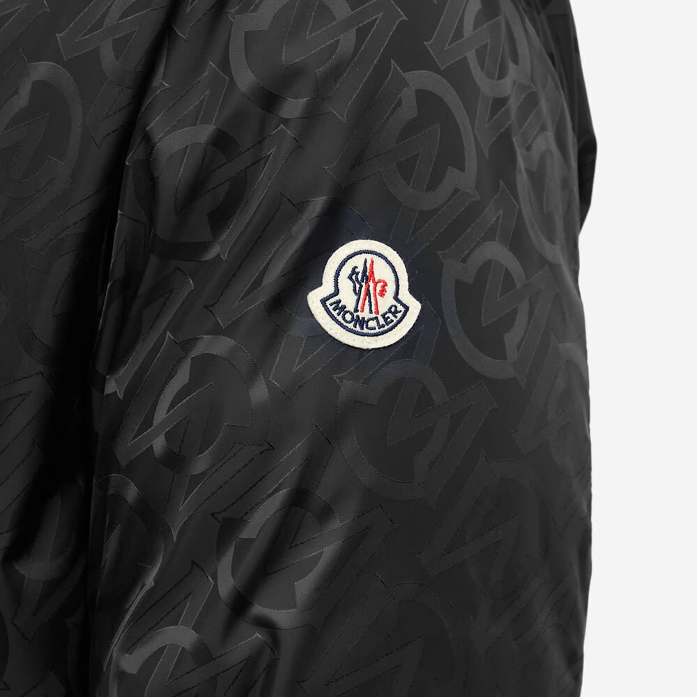 Moncler Men's Erable Monogrammed Down Jacket in Black Moncler