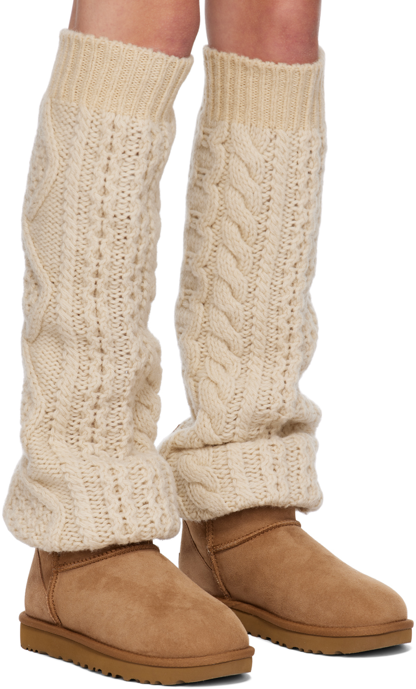 tao Brown & Beige Ugg Edition Cable Knit Boots