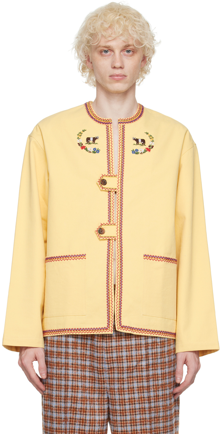 Bode Yellow Cow Jacket Bode