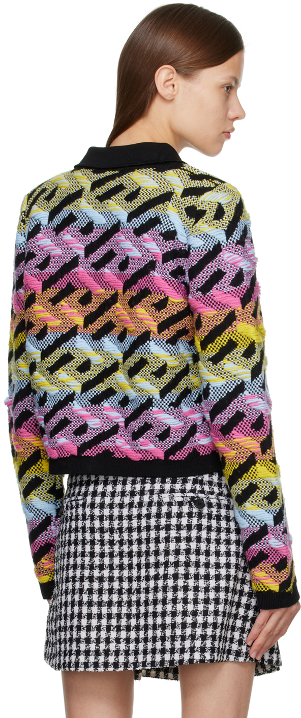 Versace Multicolor 'La Greca' Cardigan Versace