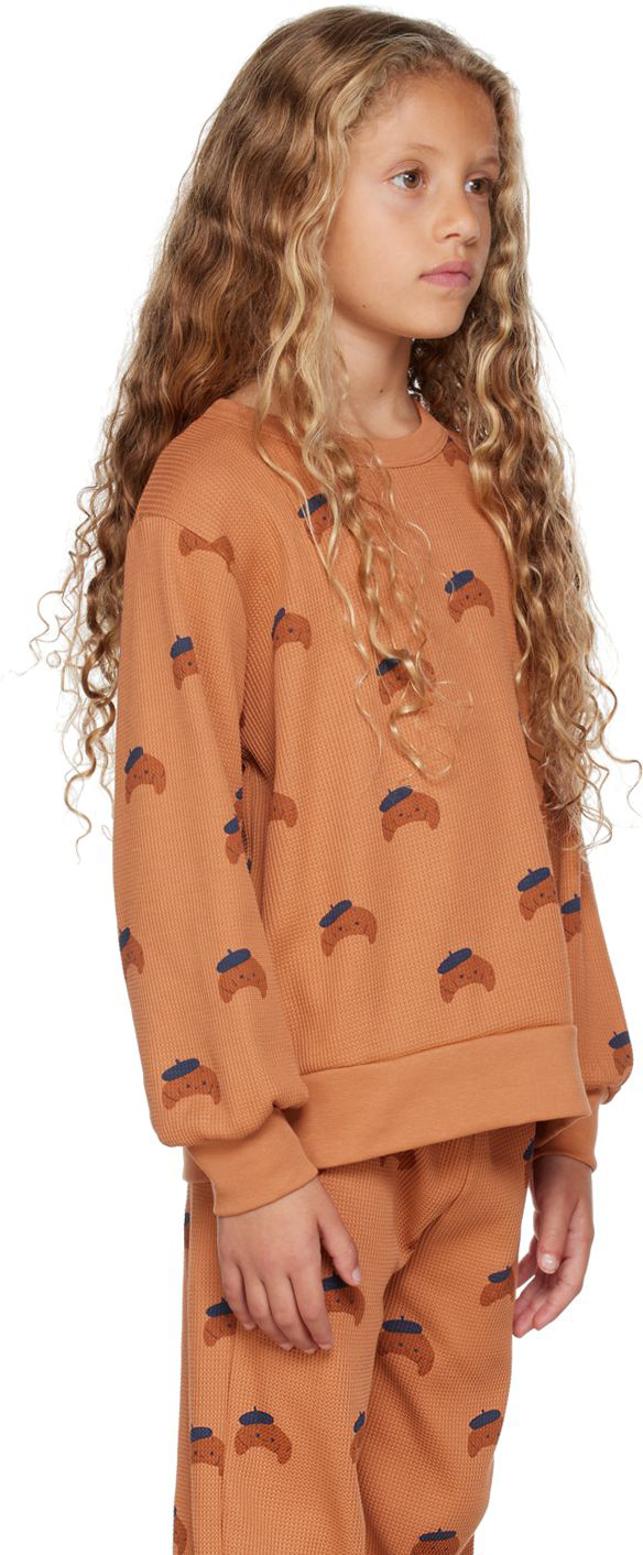 TINYCOTTONS Kids Orange Croissant Sweatshirt TINYCOTTONS