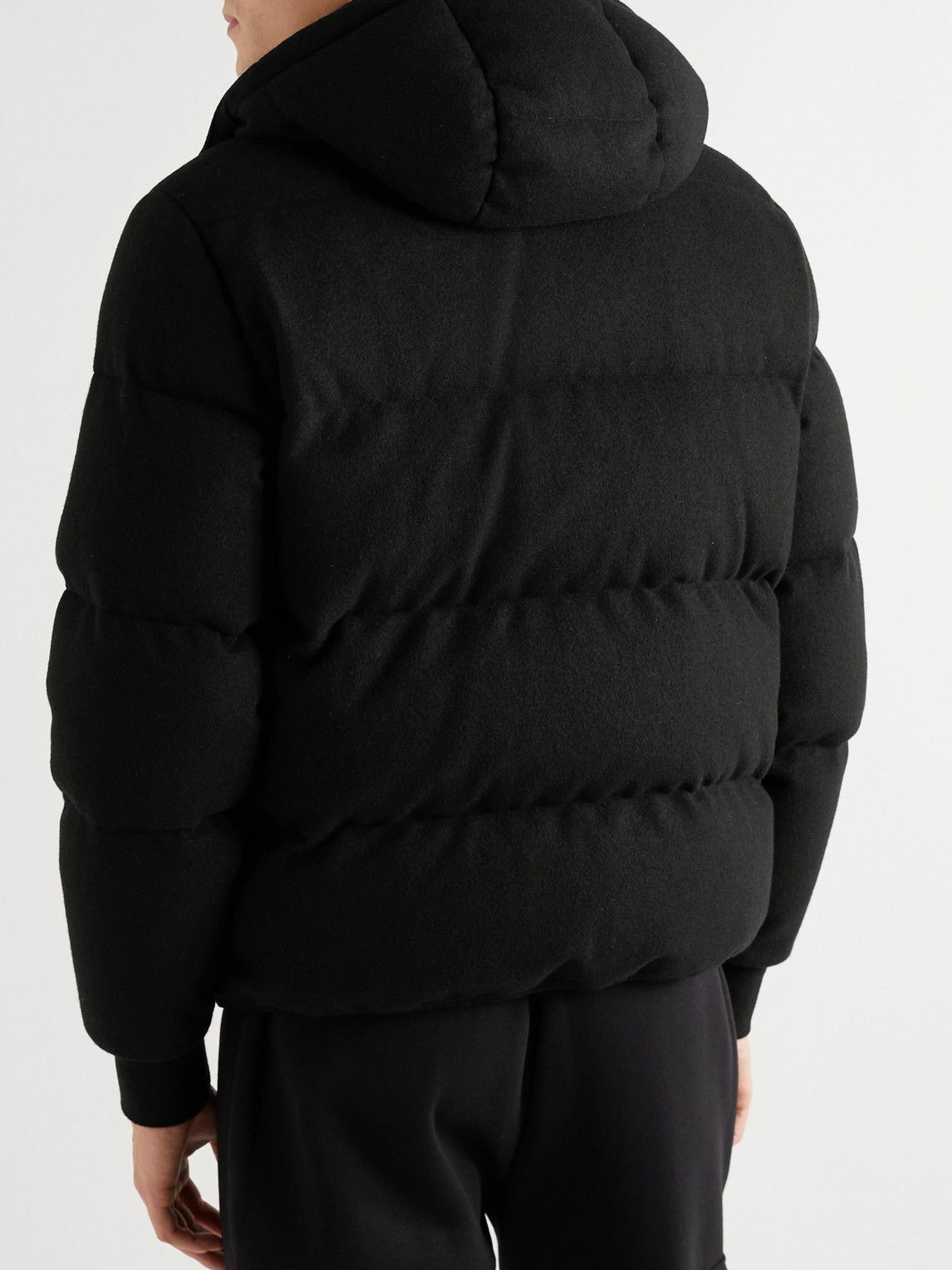 Zegna - Quilted Oasi Cashmere Hooded Down Jacket - Black Zegna