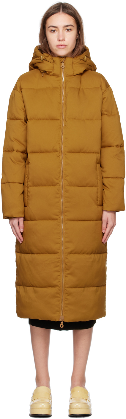 Girlfriend Collective Tan Detachable Hood Puffer Coat Girlfriend Collective