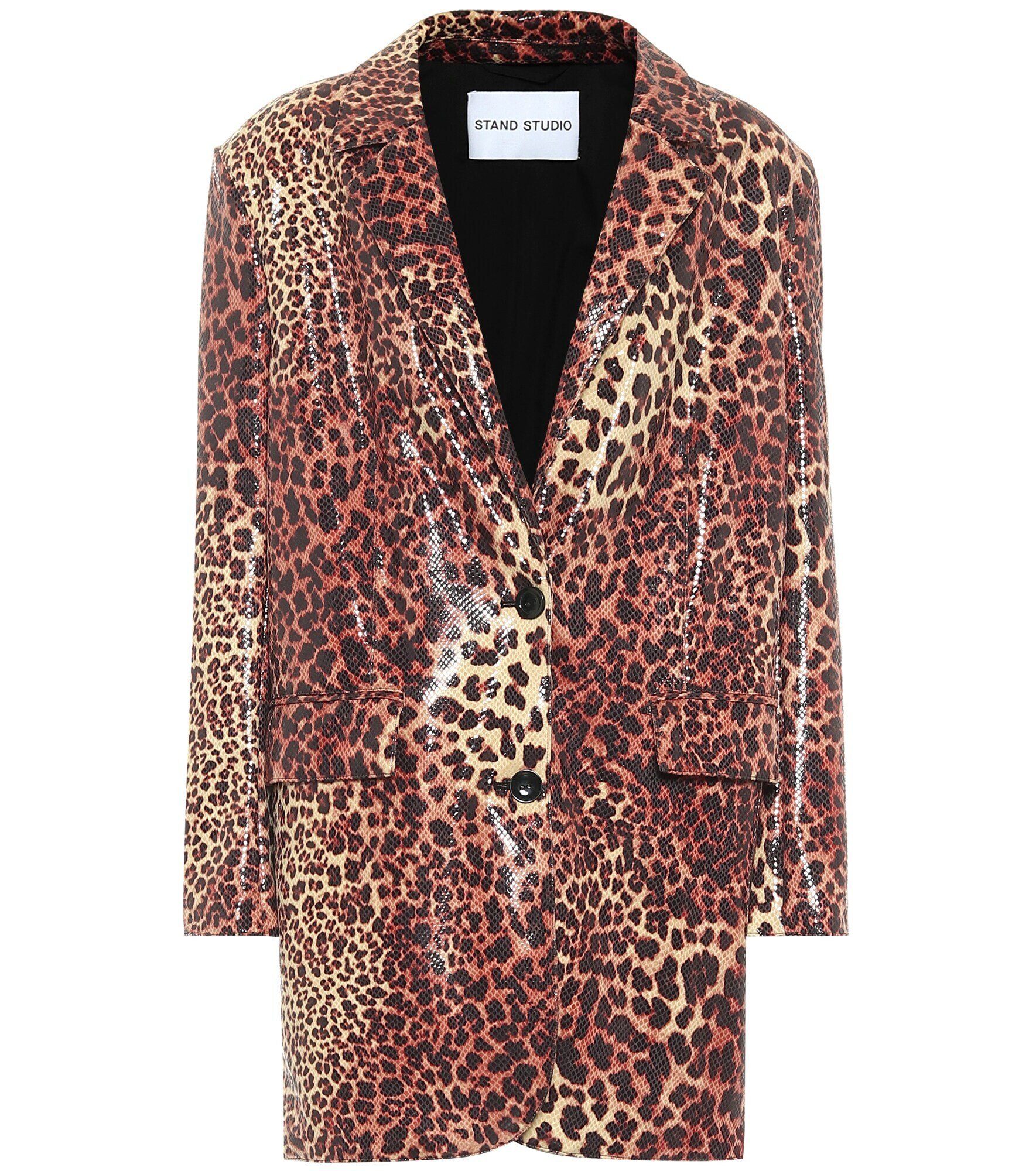 Stand Studio - Juniper leopard-print faux leather blazer Stand Studio