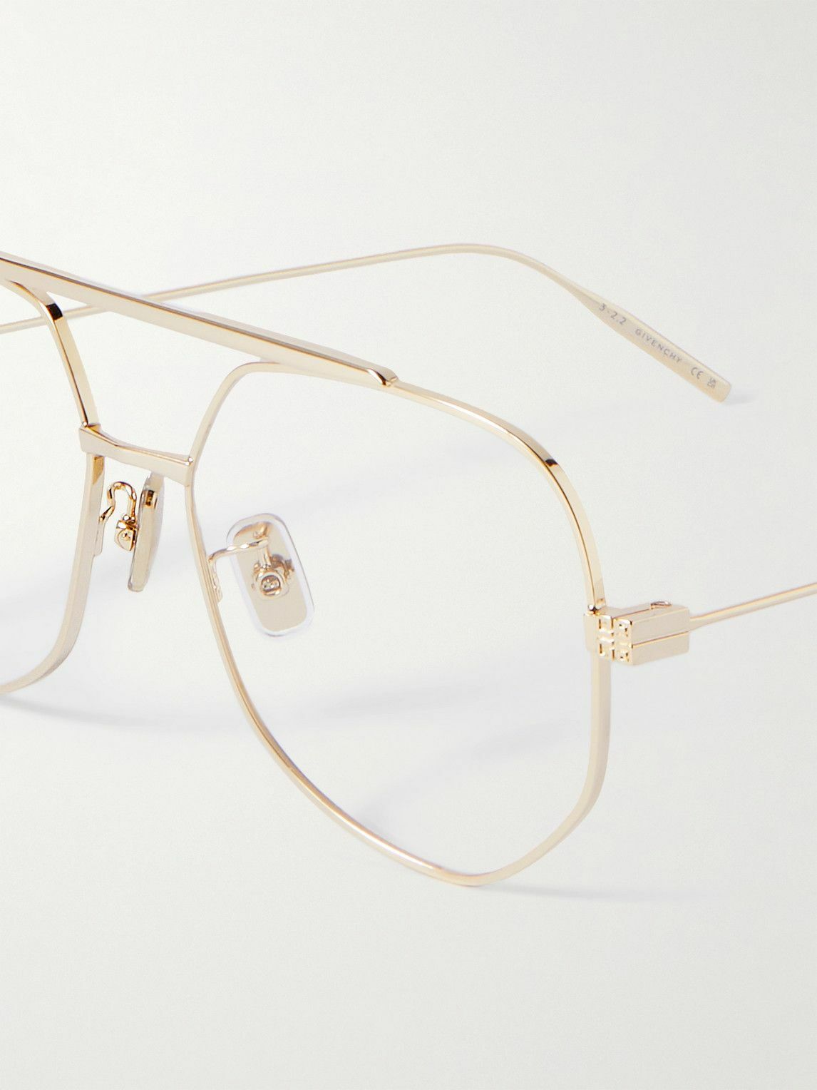 Givenchy - GV Speed Aviator-Style Gold-Tone Optical Glasses Givenchy