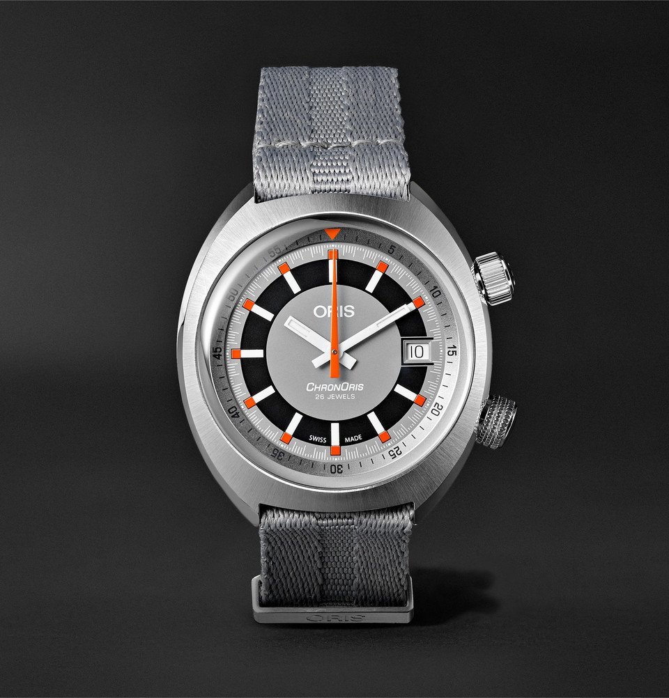 Oris - Chronoris Automatic Chronograph 39mm Stainless Steel and NATO ...