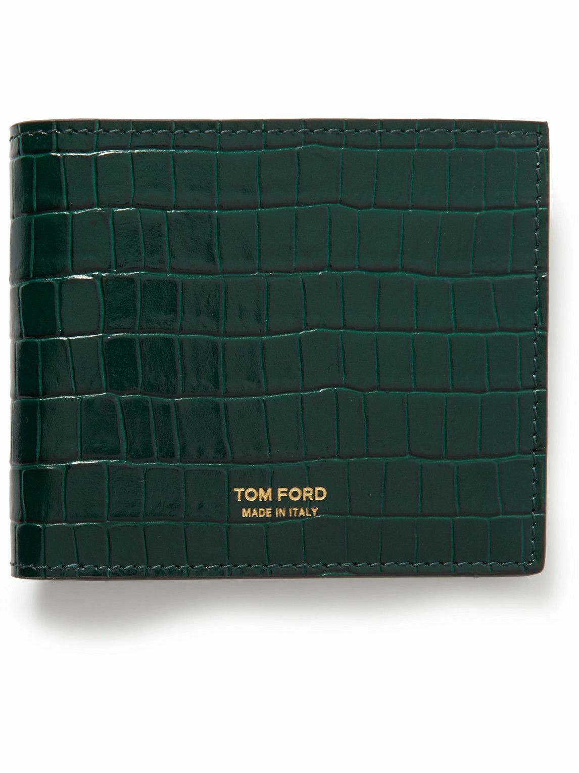 TOM FORD - Croc-Effect Leather Billfold Wallet TOM FORD