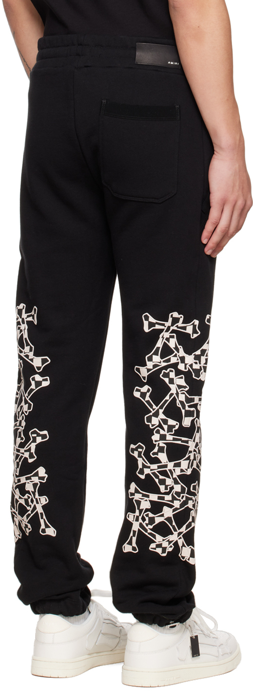 AMIRI Black Checkered Bones Lounge Pants Amiri