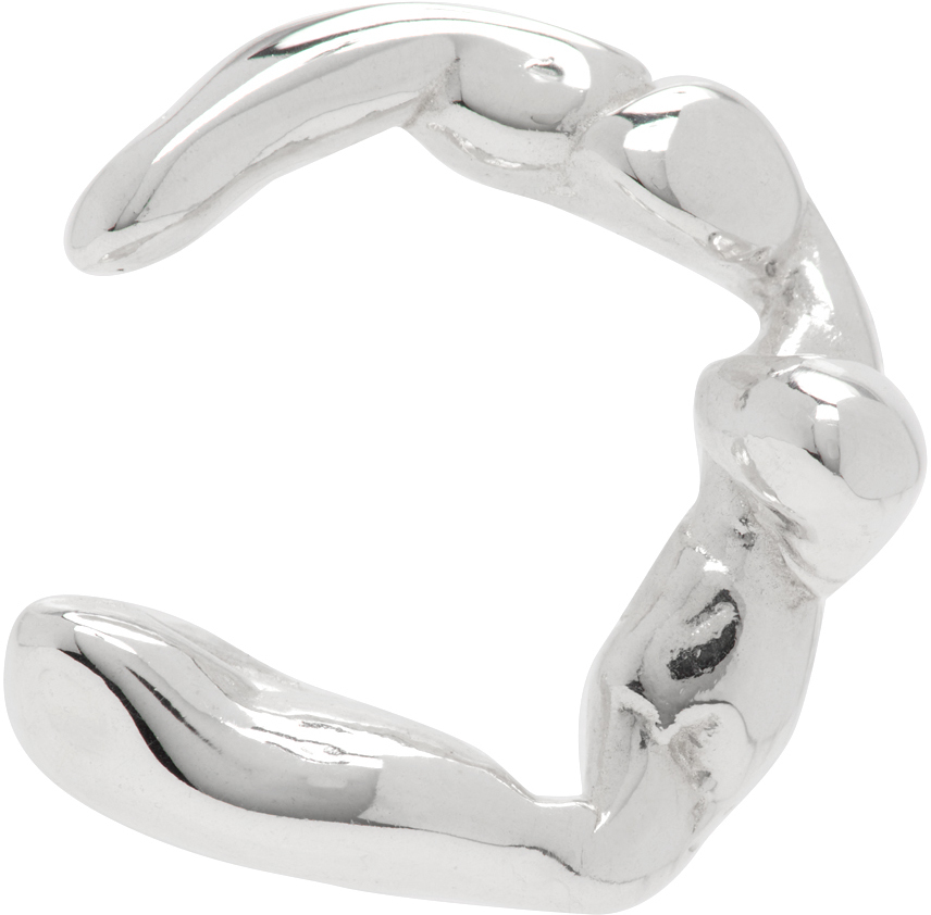 FARIS Silver Small Lava Single Ear Cuff Faris