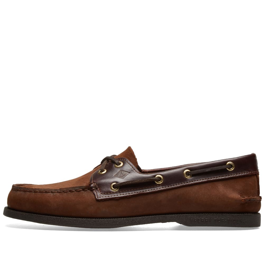 Sperry Men's Topsider Authentic Original 2-Eye in Brown/Buc Brown Sperry Topsider