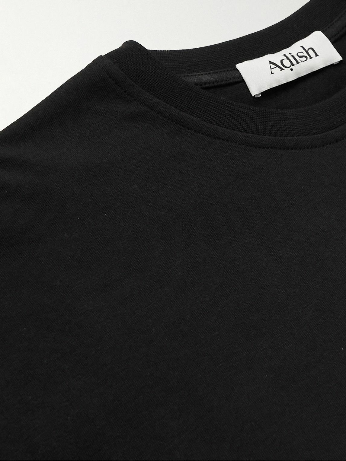 Adish - Logo-Print Cotton-Jersey T-Shirt - Black ADISH