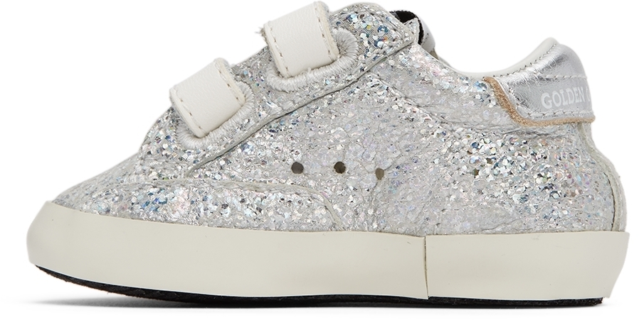 Golden Goose Baby Silver Velcro School Sneakers Golden Goose Deluxe Brand