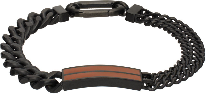 ZEGNA Black Chain Bracelet Zegna